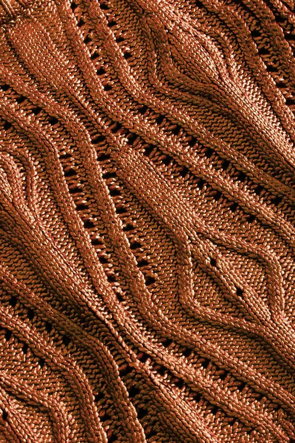 MARIE OLIVER Mcguire Metallic Knit Top - Copper