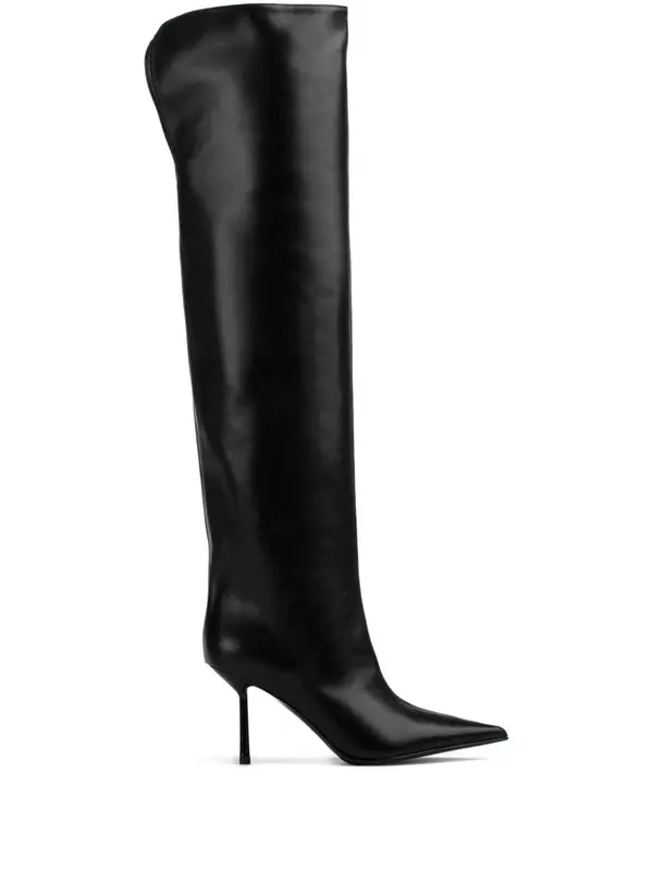 LE SILLA Bella 120mm Leather Boots - Black