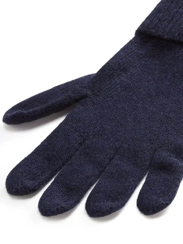 Woolrich Logo-appliqué Wool Gloves - Blue