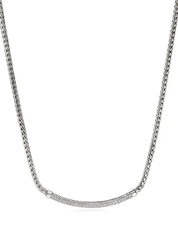 John Hardy Jh Essential Diamond Necklace - Silver
