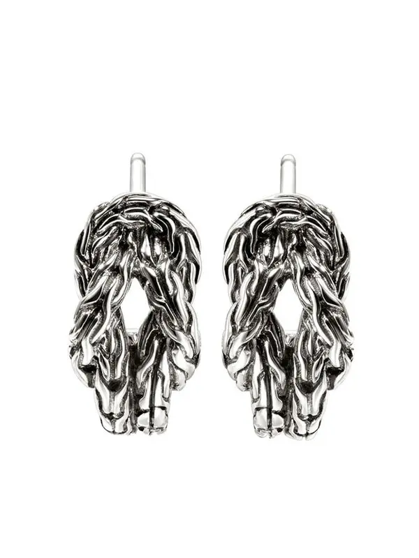 John Hardy Love Knot Hoop Earrings - Silver