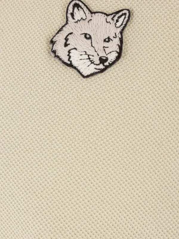 Maison Kitsuné Bold Fox Head Patch Polo Shirt - Neutrals