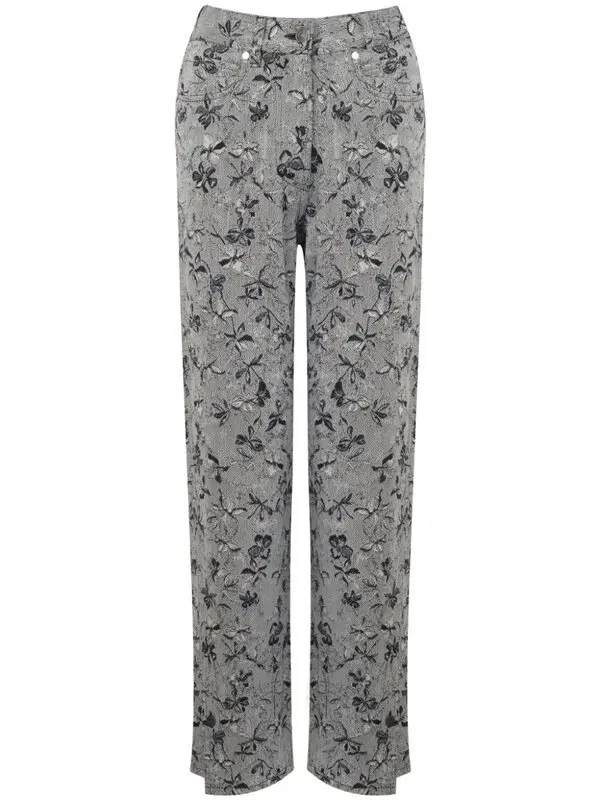Ports 1961 Floral-print Straight-leg Jeans