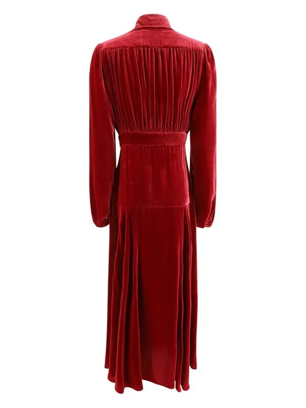 Raquel Diniz Velvet Effect Midi Dress