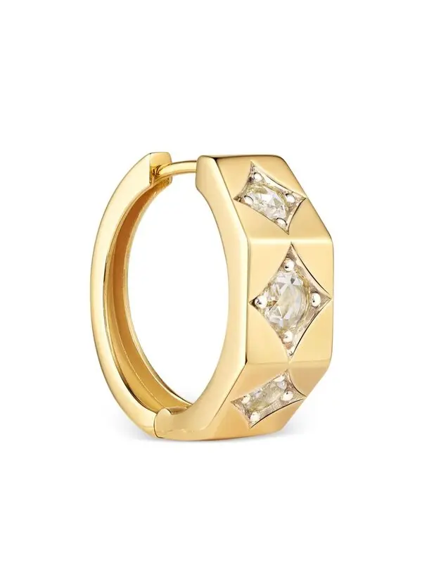 MARIE LICHTENBERG 18kt Yellow Diamond Hoop Earring - Gold