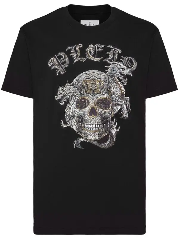 Philipp Plein Ss Skull-print T-shirt - Black