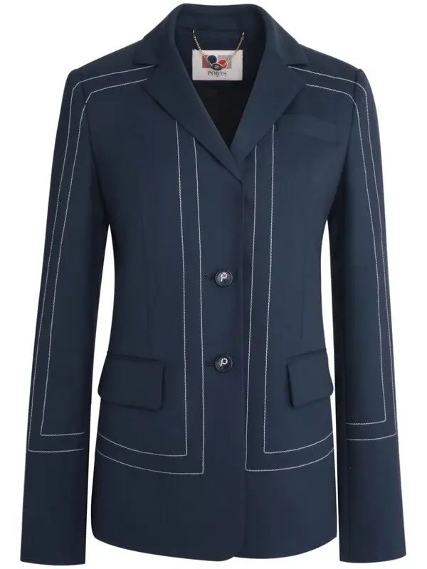 Ports 1961 Single-breasted Blazer - Blue