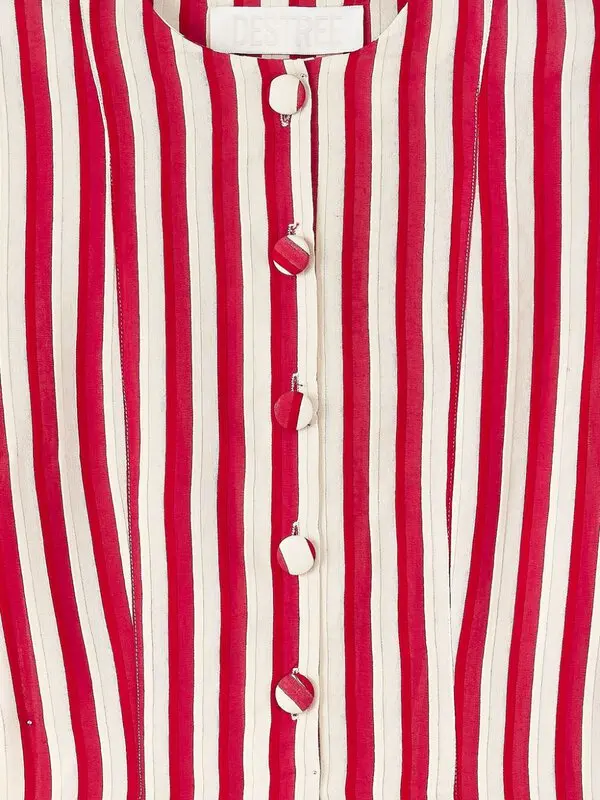 DESTREE Jasper Striped Blouse - Red