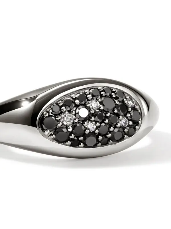 John Hardy Black Sand Diamond Pebble Ring