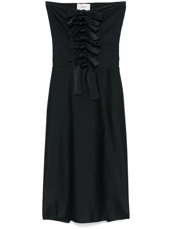Coperni Knot-detail Strapless Dress - Black