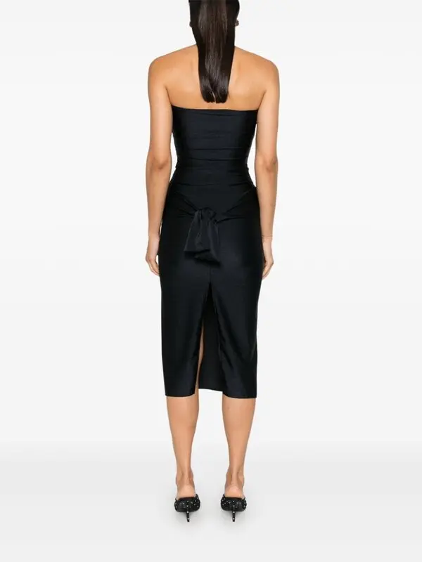 Coperni Knot-detail Strapless Dress - Black