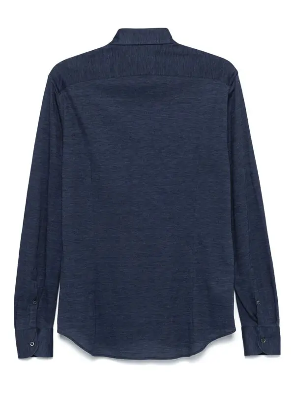 Corneliani Mélange-effect Shirt - Blue
