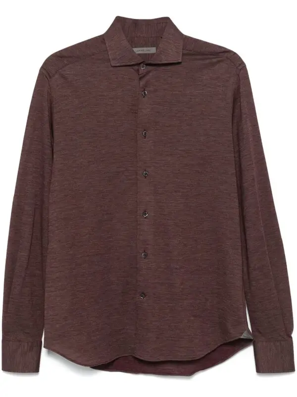 Corneliani Mélange-effect Shirt - Red