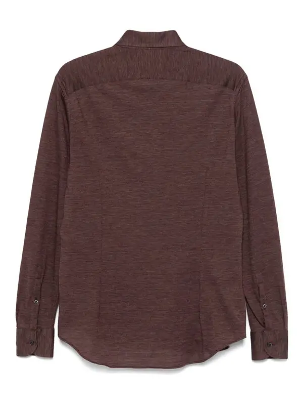 Corneliani Mélange-effect Shirt - Red