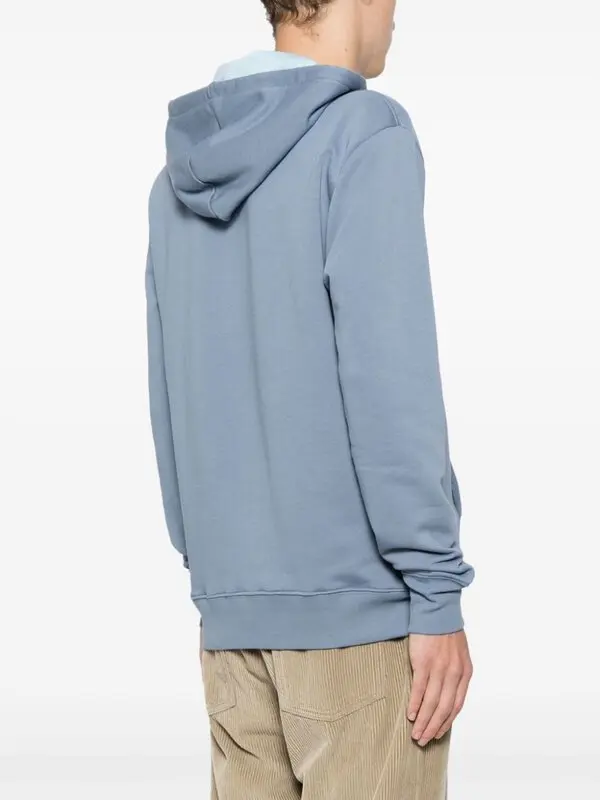 Paul Smith Zebra Logo Organic Cotton Hoodie - Blue