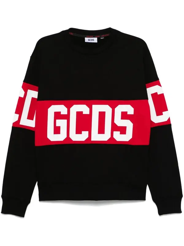 Gcds Logo-print Sweatshirt - Black