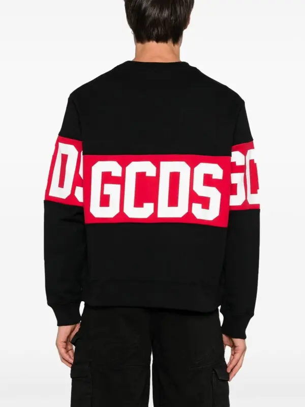 Gcds Logo-print Sweatshirt - Black
