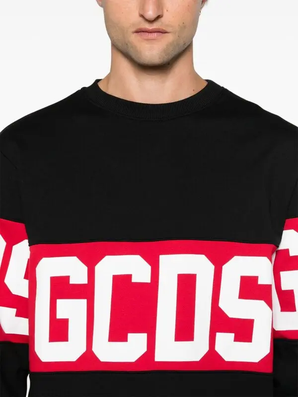 Gcds Logo-print Sweatshirt - Black