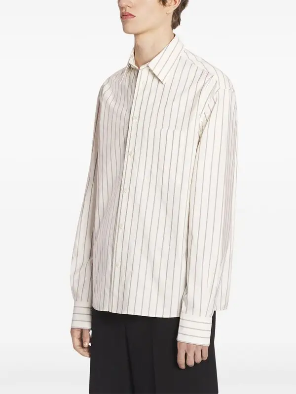 LANVIN Striped Shirt - Neutrals