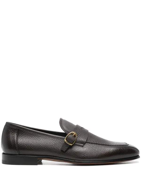 TOM FORD Grain Dover Buckle Loafers