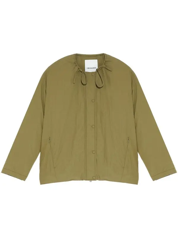 YVES SALOMON Drawstring-neck Down Jacket - Green