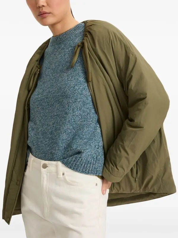 YVES SALOMON Drawstring-neck Down Jacket - Green