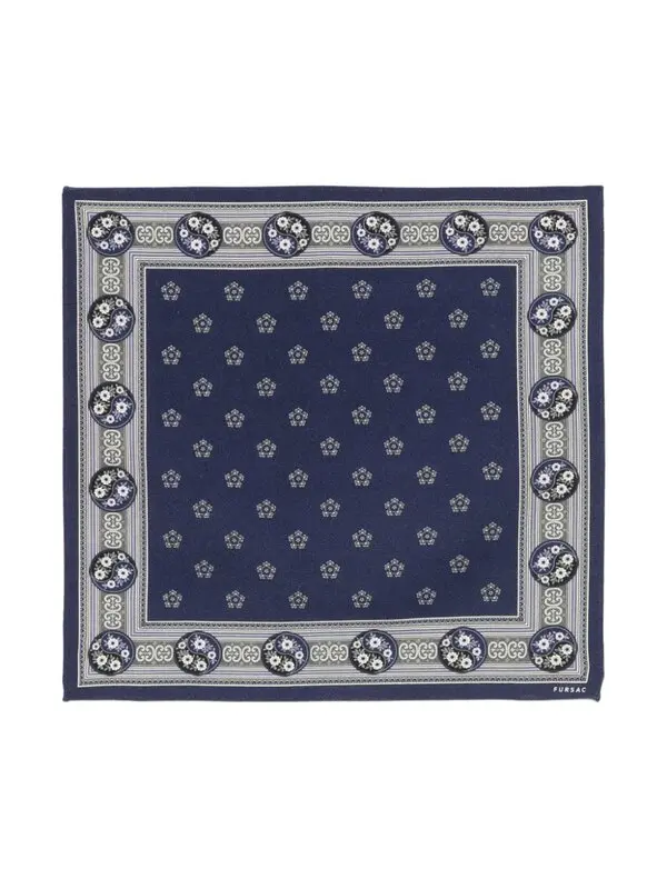 FURSAC Printed Pocket Scarf - Blue