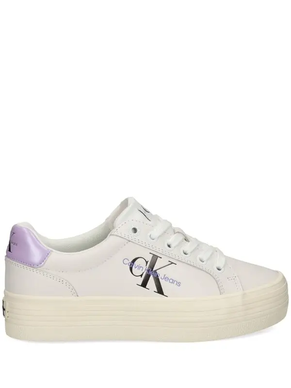 Calvin Klein Logo-print Leather Sneakers