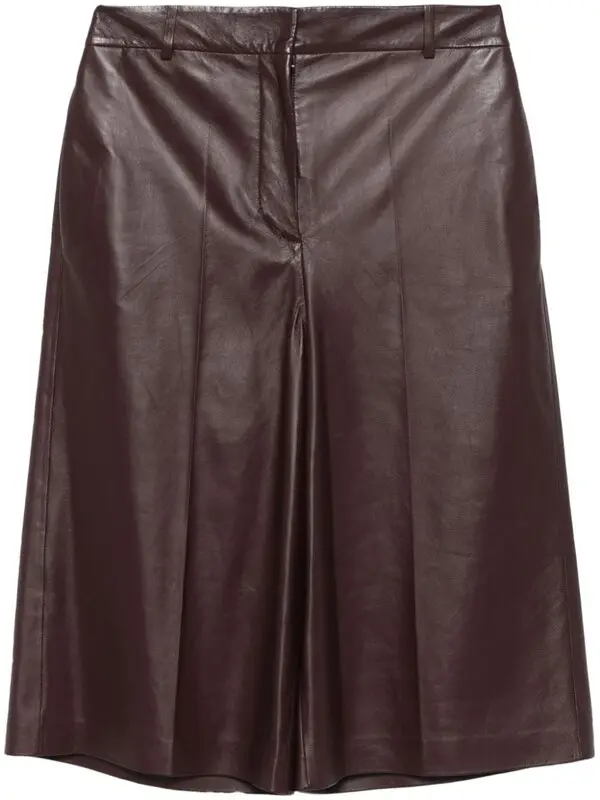 Fabiana Filippi Leather Knee-length Shorts
