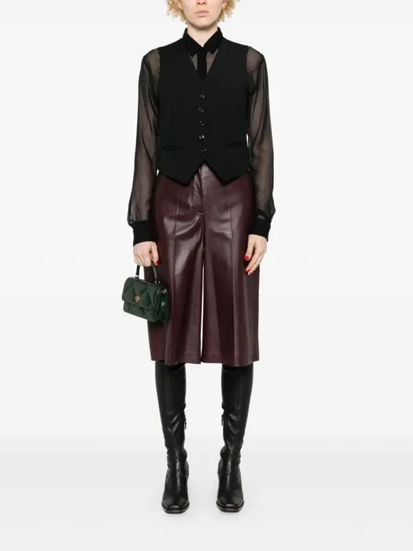 Fabiana Filippi Leather Knee-length Shorts
