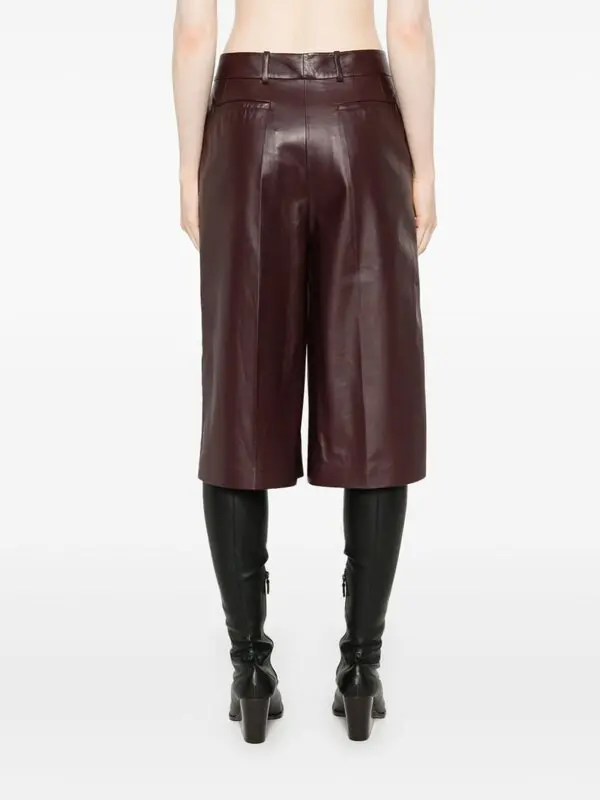 Fabiana Filippi Leather Knee-length Shorts