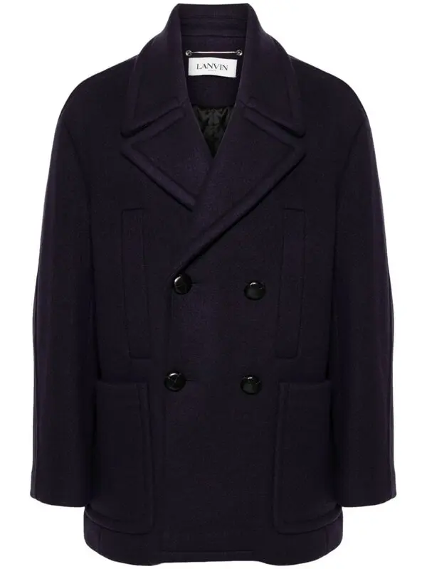 LANVIN Double-breasted Felted Coat