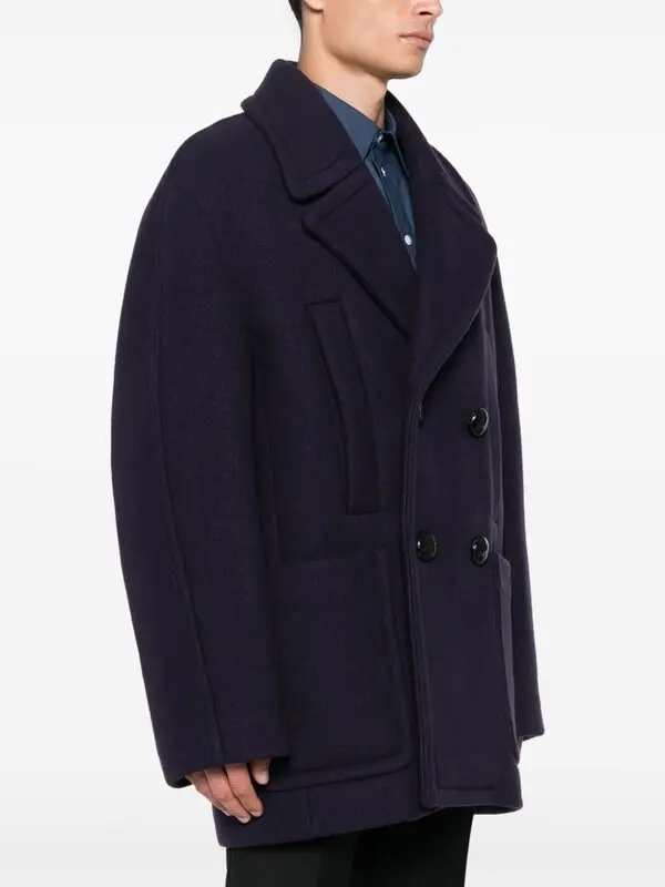 LANVIN Double-breasted Felted Coat