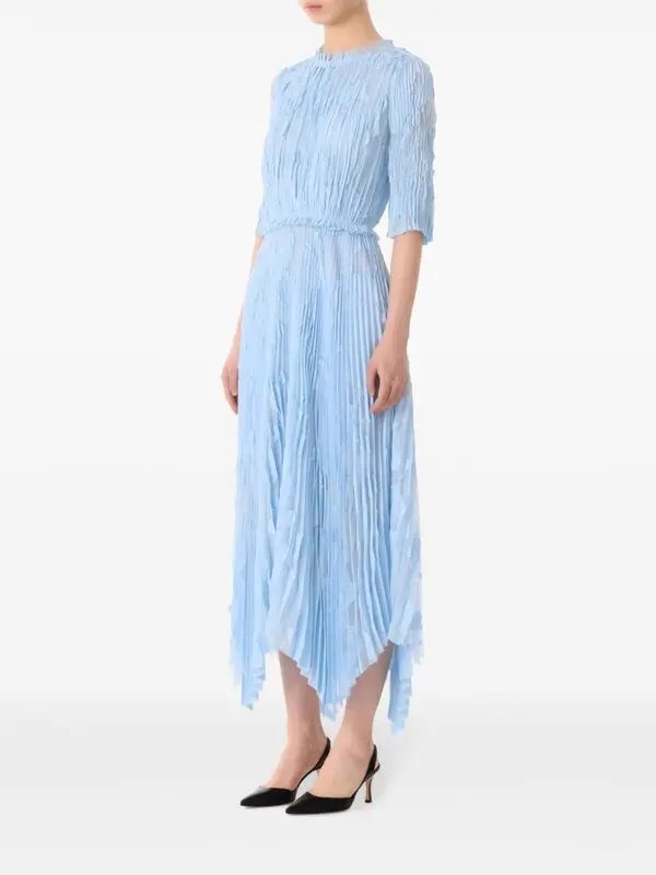 Jason Wu Floral Pleated Dress In Blue - 60% Off | Editorialist