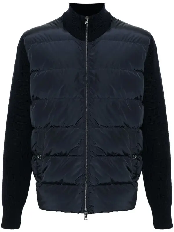 Herno Quilted-panel Jacket - Blue