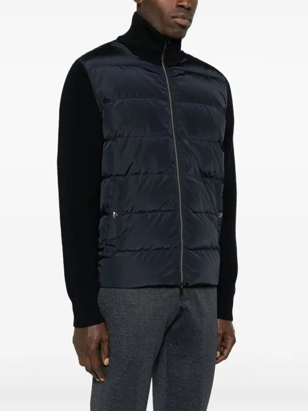 Herno Quilted-panel Jacket - Blue