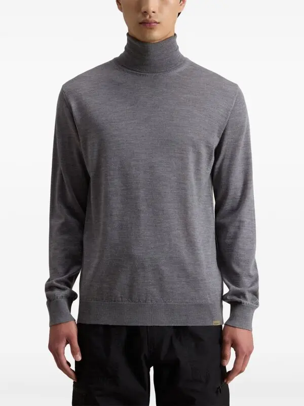 Woolrich Roll-neck Virgin Wool Sweater - Grey