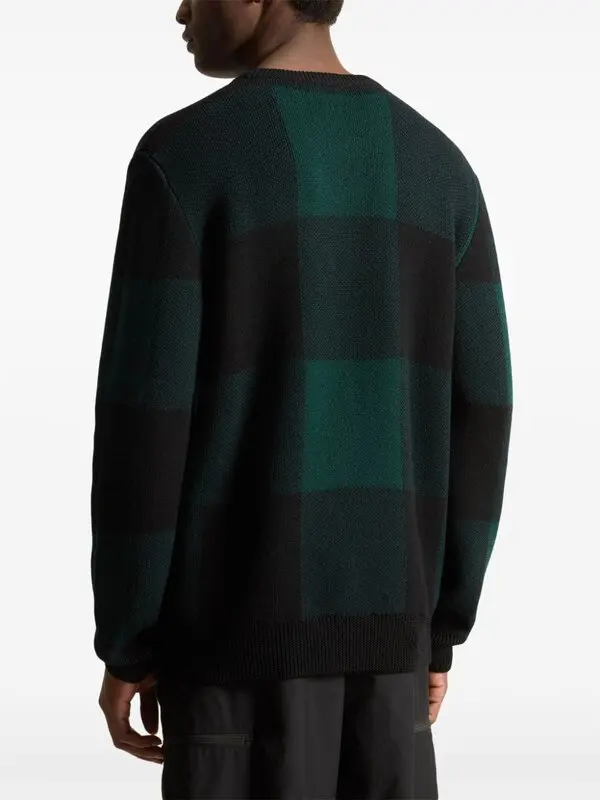 Woolrich Check-pattern Virgin Wool Sweater - Green