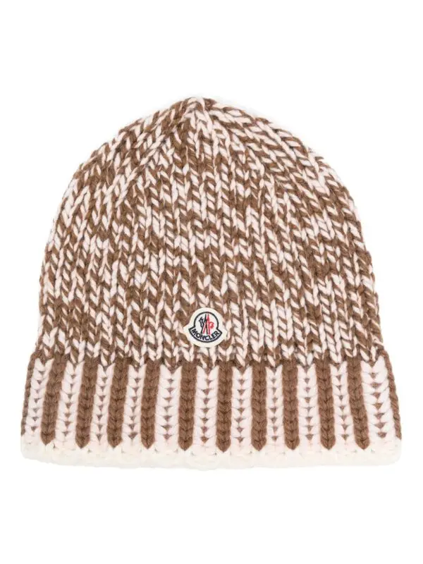 Moncler Wool Beanie - Brown