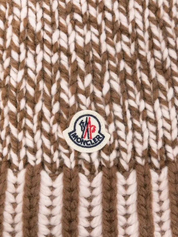 Moncler Wool Beanie - Brown
