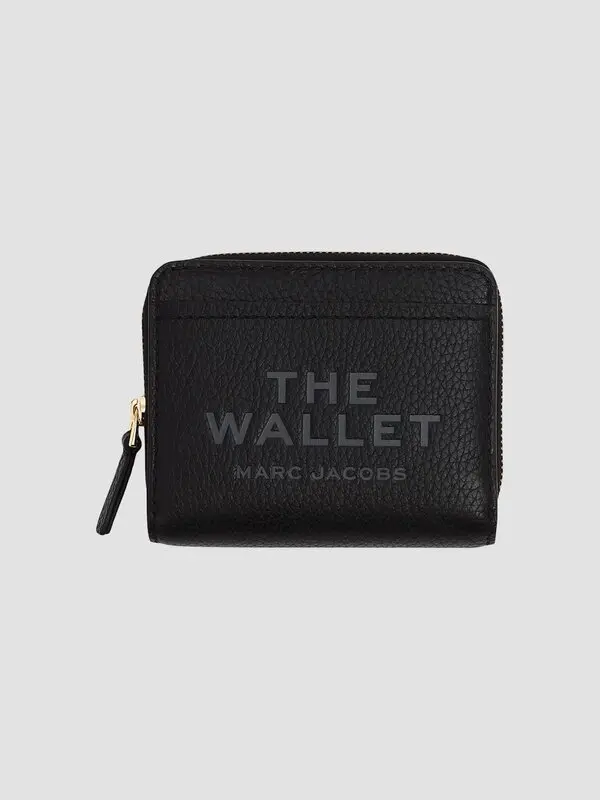 Marc Jacobs The Leather Mini Compact Wallet - Black