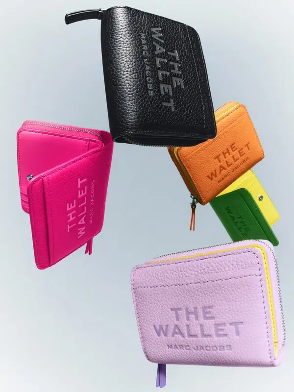 Marc Jacobs The Leather Mini Compact Wallet - Black
