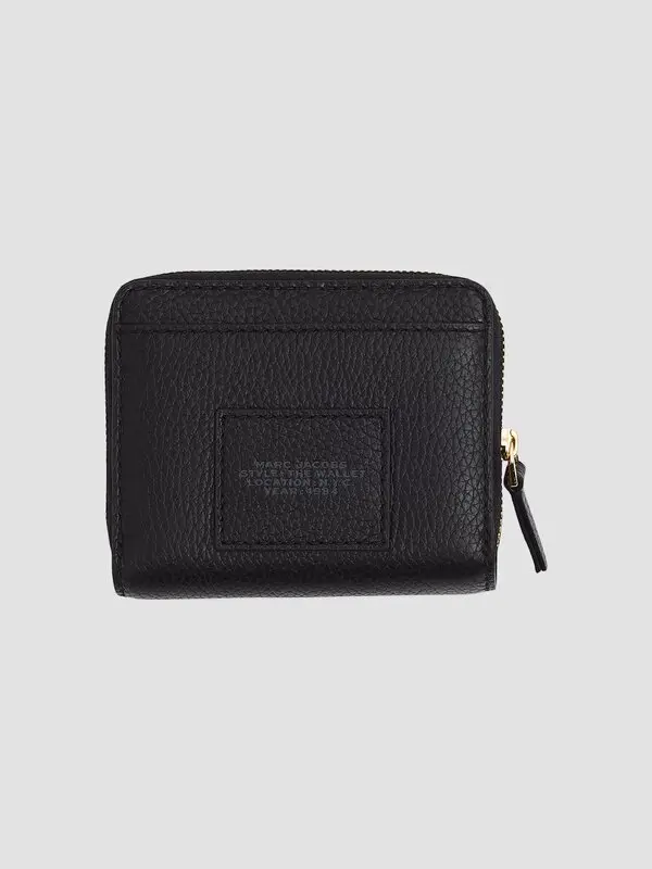 Marc Jacobs The Leather Mini Compact Wallet - Black
