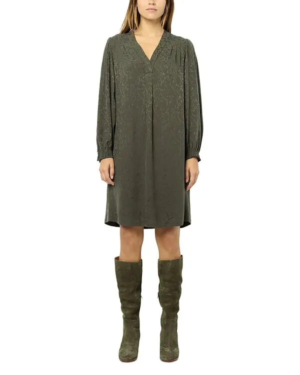 Gerard Darel Solene Shift Dress In Khaki Green - 60% Off | Editorialist