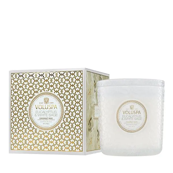 Voluspa Eucalyptus & White Sage Boxed Luxe Candle 30 Oz - No Color