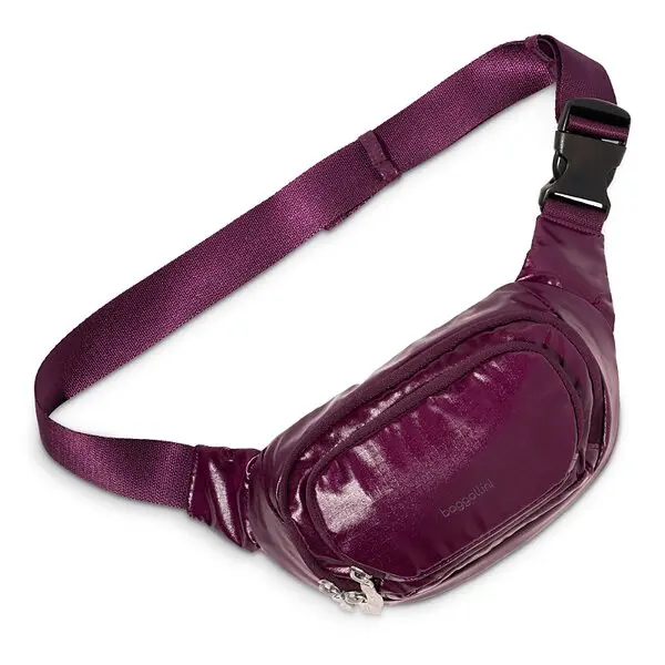 BAGGALLINI On The Go Belt Bag Waist Pack - Mulberry Gloss Ripstop