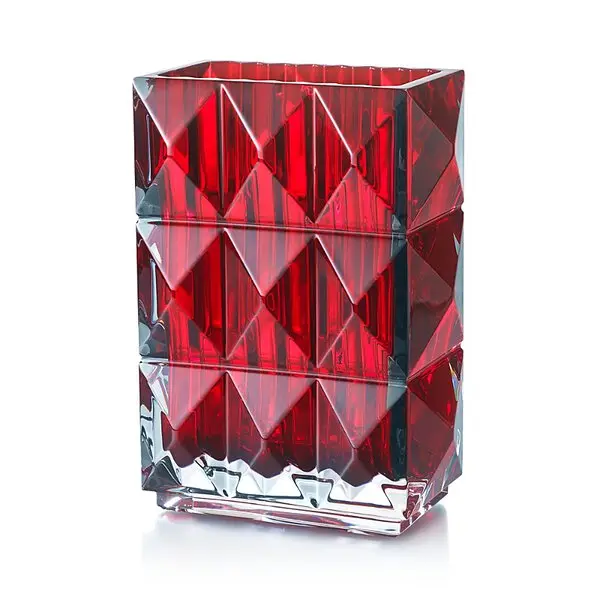THE MARTHA, BY BACCARAT Louxor Rectangle Vase - Red