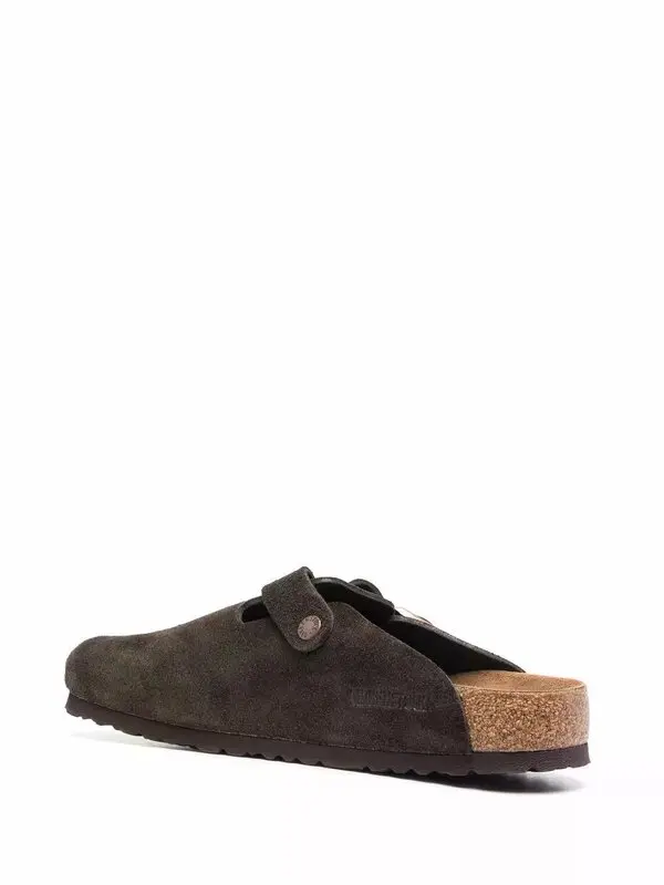BIRKENSTOCK Boston Soft Suede Slippers - Brown