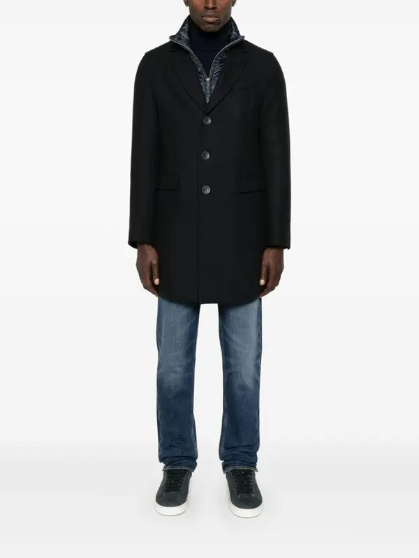 Herno Layered Coat - Blue