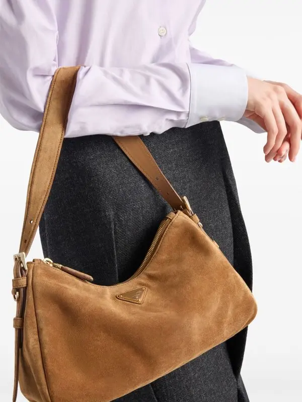 Prada Aimée Medium Shoulder Bag - Brown